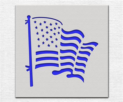 American Flag Stencil Art And Wall Stencil Stencil Giant