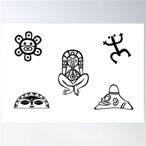 Puerto Rico Tainos Coqui Cemi Atabey Taino Sun And Moon Poster In 2025