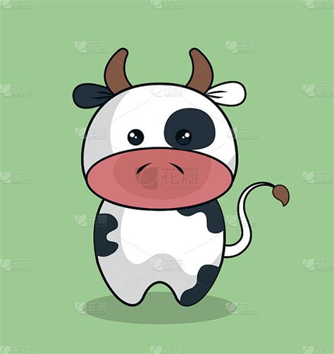 可爱的牛填充图标