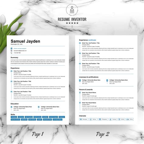 Linkedin Resume Template Word Resume Inventor
