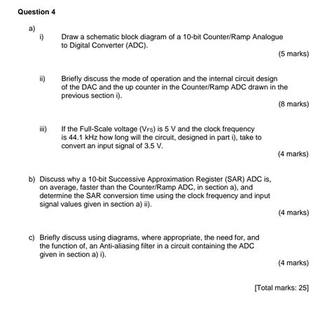 Solved Question A I Draw A Schematic Block Diagram Of A Chegg