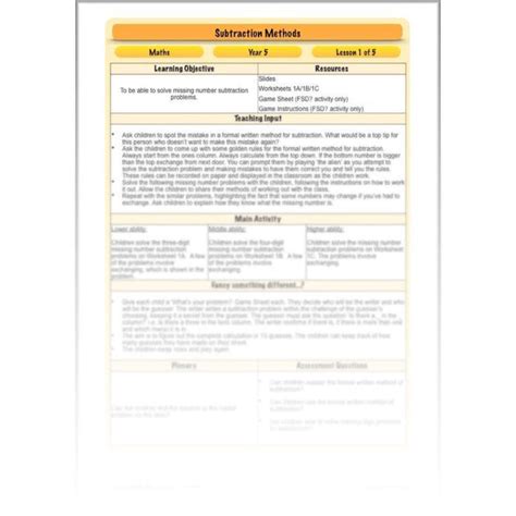 Subtraction Methods Ks2 Year 5 Maths Addition And Subtraction — Planbee