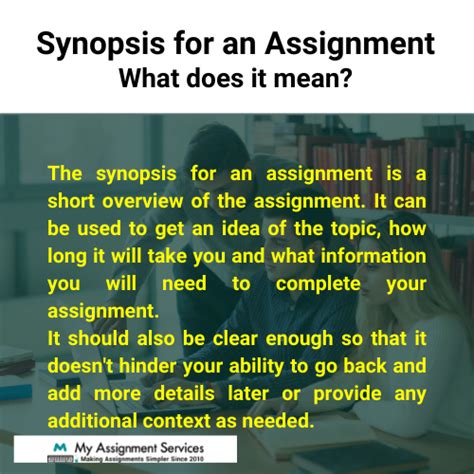 How To Write A Synopsis For An Assignment