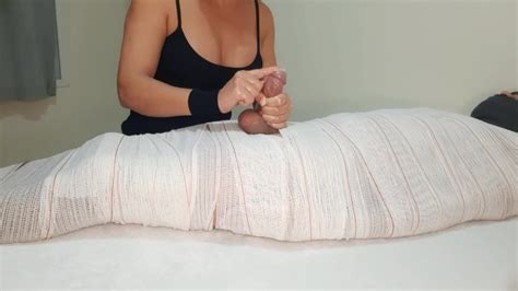 Part3 Mummified Handjob With Interruption Of Cum For Two Minutes
