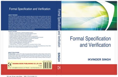 Formal Specification And Verification Dr Ikvinderpal Singh