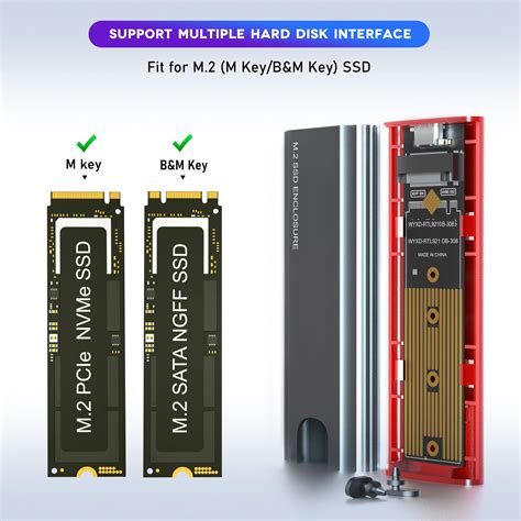 M2 Nvme Ssd Enclosure Pcie Type C Desktop 2 In 1 M2 Nvme Ssd Hard Disk