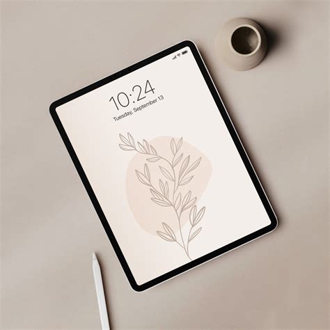 Floral Ipad Wallpaper Neutral Tablet Background Instant Download Etsy