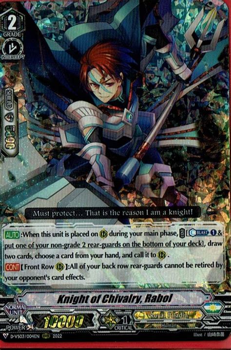 D Vs03004 Knight Of Chivalry Rabol Triple Rare Rrr D Special