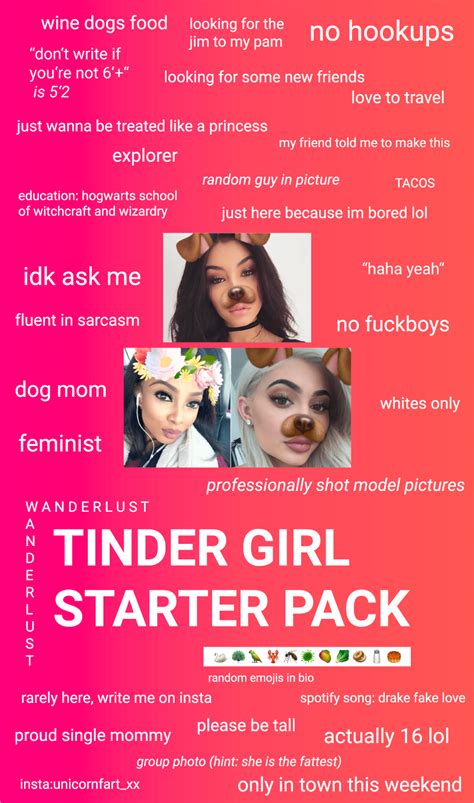 Tinder Girl Starter Pack R Starterpacks