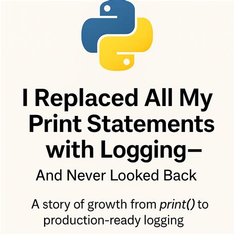 I Replaced All My Print Statements With Logging — And Never Looked Back