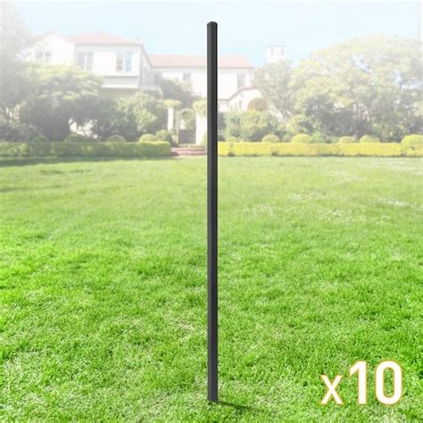 8 Ft Galvanized Metal Fence Posts The Home Depot