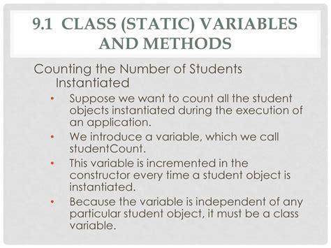 9 1 class static variables and methods ppt download