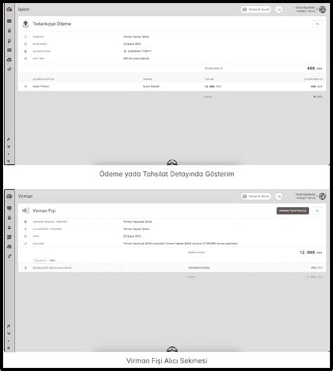Cariler Arası Virman özelliği Paraşüt