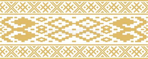Vector Golden Color Seamless Belarusian National Ornament Stock Vector