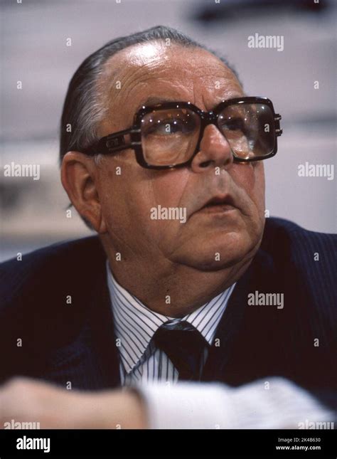 Ruhr Area Hans Juergen Wischnewski Spd Politician Ca 1988 Stock