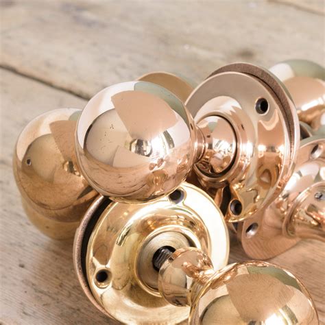 Late Victorian Rose Brass Door Knobs Lassco Englands Prime Resource For Architectural