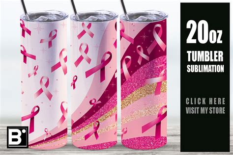 Breast Cancer Awareness 20oz Tumbler Png Graphic By Bliss Wraps