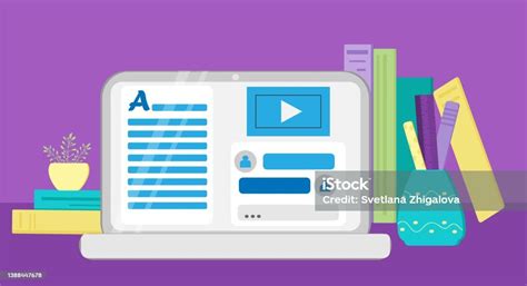 온라인 교육 및 과정 디지털 교실 웨비나에 대한 벡터 요소 교육이 있는 노트북 화면 프레젠테이션 을 만들기 위한 인포그래픽 광고