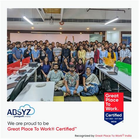 Absyz Inc On Linkedin Lifeatabsyz Greatplacetowork2023 Gptwcertified Worklifebalance 13