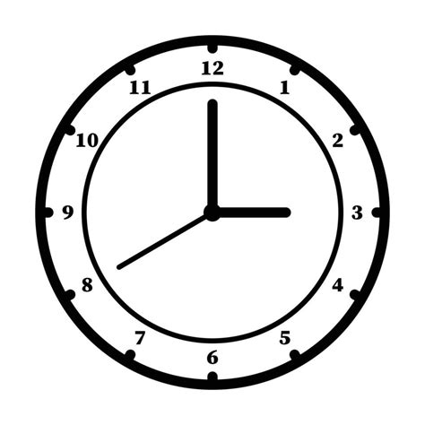 Face Clock Vector Flat Clock Face Vector Isolated Classic And Modern
