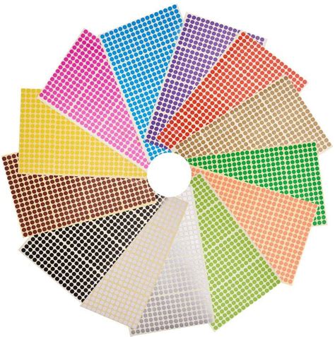 28 Sheets 14 Colors 6mm Coding Dot Labels Round Dot Stickers Self