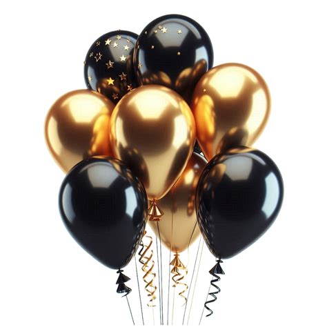 Gold And Black Latex Balloons 47432961 Png