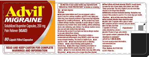 Advil Bottle Label