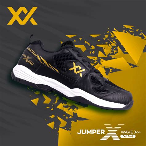 Maxx Badminton Shoes Jumper Wave V4 Black Original Lazada
