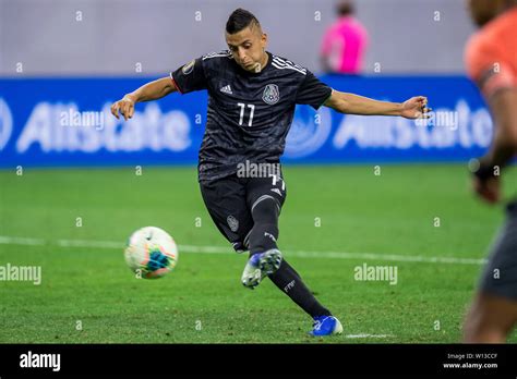 June 29 2019 Mexico Midfielder Roberto Alvarado 11 Scores During