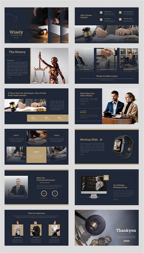Law Presentation Template Wisely Incl Law And Black Envato