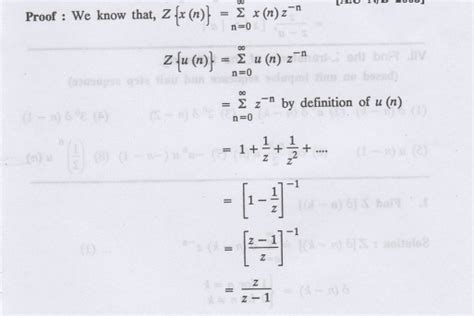 problems based on z transform of some basic functions examples