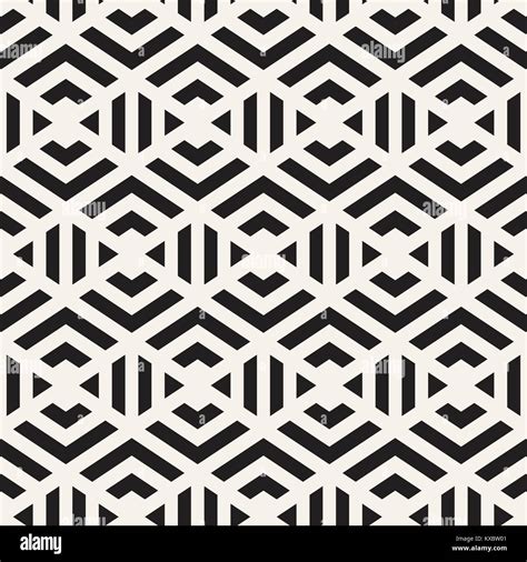 Vector Seamless Stripes Pattern Modern Stylish Texture With Monochrome Trellis Repeating