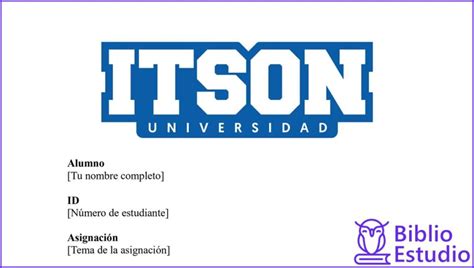 Hoja De Presentación Itson En Word Descargar Portada Editable Gratis 2025