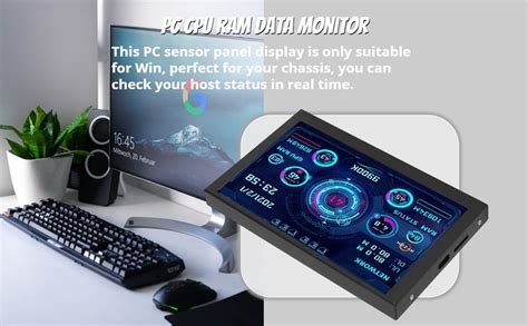 Aida64 5in Ips Pc Sensor Panel Mini Screen Type C Computer Temp Monitor