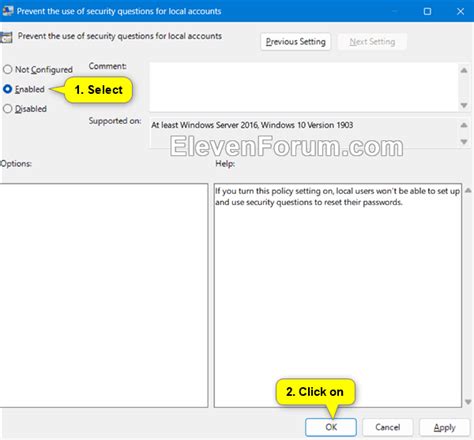 Enable Or Disable Use Of Security Questions For Local Accounts In Windows 11 Windows 11 Forum