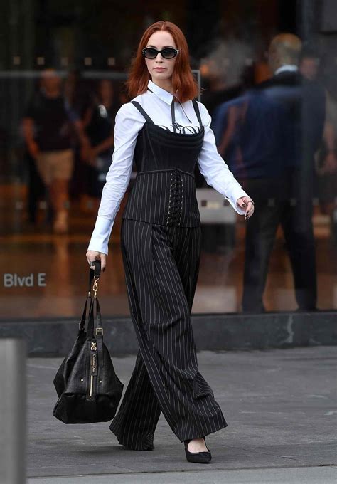 Emily Blunt Debuts A Red Lob Haircut On Devil Wears Prada 2 Set