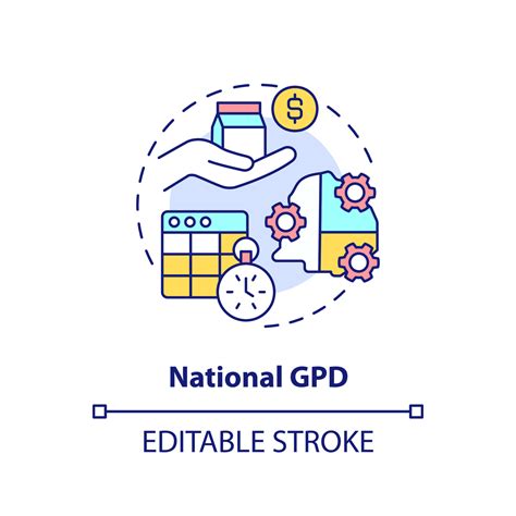 National Gdp Concept Icon Measure Of Human Development Economics
