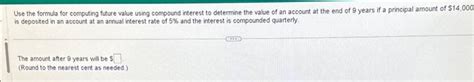 Solved Use The Formula For Computing Future Value Using Chegg