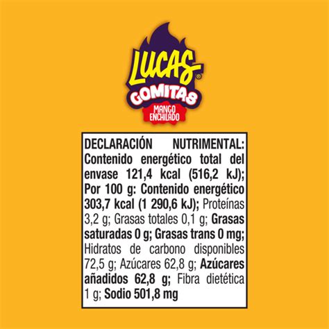 Lucas Gomitas Sabor Mango Enchilado 40 G H E B México