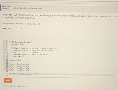 [solved] 5 3 2 function call in expression challenge activity 5 3 2