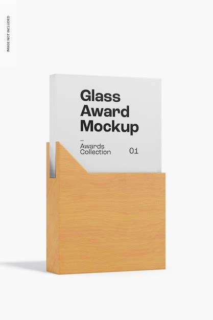 Premium Psd Rectangular Glass Award Mockup Left View