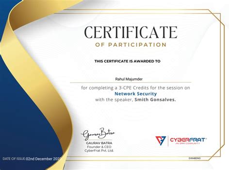 Networksecurity Cybersecurity Certificationachieved Gratitude