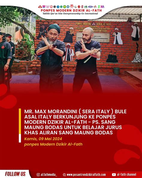 Mr Max Morandini Sera Italy Bule Asal Italy Berkunjung Ke Ponpes Modern Dzikir Al Fath Ps