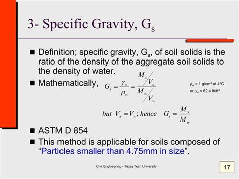 Class 1 Moisture Content Specific Gravity Geotechnical Engineering Pdf