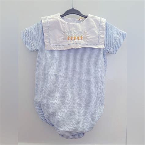 The Beaufort Bonnet Company One Pieces Tbbc Blue Seersucker Bubble