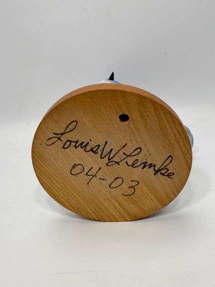 Louis Lemke Carved Blue Jay Sculpture Dixons Auction At Crumpton