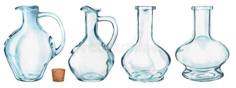A Bundle Of Glass Jugs And Bottles With Corks Glassware Kitchen