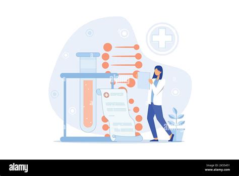 Laboratory Diagnostic Services Medical Tools Colored Vector