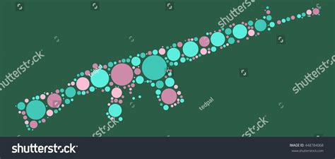Gun Shape Vector Design By Color Stock Vector Royalty Free 448784068