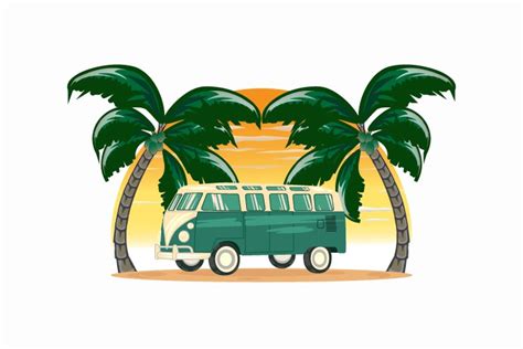 Vector Van Summer Vacation